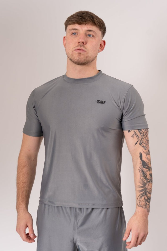 Grey Tech Muscle Fit T-Shirt
